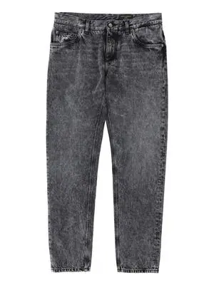 Dolce & Gabbana Acid Wash Denim Jeans - Black