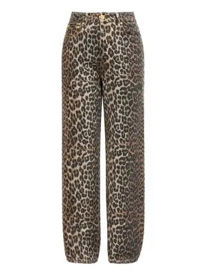 GANNI Leopard Print Lari Jeans - Multicolor