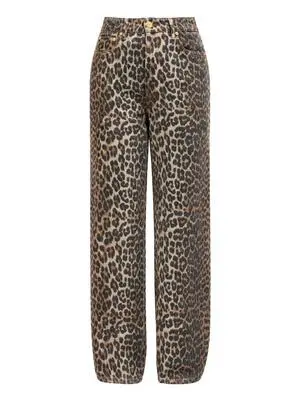 GANNI Leopard Print Jeans - Multicolor