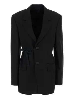 Balenciaga Wool Oversize Blazer - Black