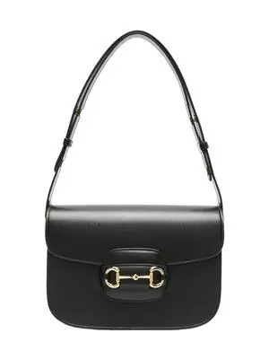 Gucci Smooth Grain Calf Leather Shoulder Bag - Black