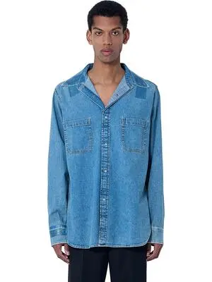 MAISON MARGIELA Denim Button-down Shirt - Blue