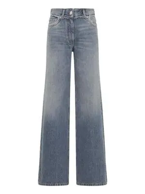 VERSACE VERSACE Raw Cut Cotton Denim Jeans