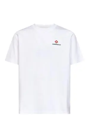 Casablanca White Cotton Jersey Sport Type T-shirt - Multicolor