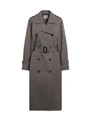 TOTEME Taupe Double-breasted Cotton-blend Trench Coat - Gray
