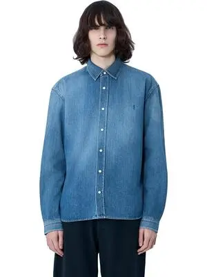 Saint Laurent Cassandre Denim Shirt - Blue