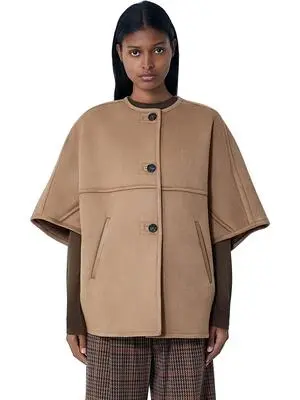 Max Mara MAX MARA Zaza Paneled Poncho Jacket Multicolor