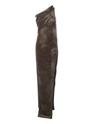 Rick Owens Athena Arrowhead Asymmetric Long Dress - Multicolor