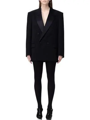 Saint Laurent Wool Double-breasted Blazer - Black