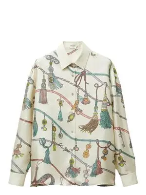 Versace VERSACE Silk Twill Print Shirt Multicolor
