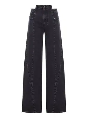 MAISON MARGIELA Asymmetric 5-pocket Denim Jeans - Black