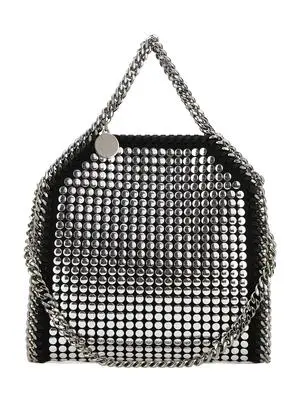 Stella McCartney Embellished Shaggy Deer Micro Falabella Handbag - Black