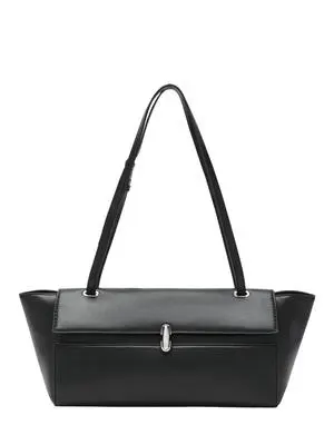 Savette Symmetry Trapeze Bag In Leather - Black
