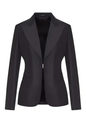 Gucci Fine Silk Faille Jacket - Black