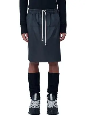 Moncler Rick Owens Drawstring Midi Kilt Shorts - Black