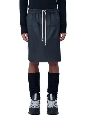 Moncler Rick Owens Drawstring Midi Kilt Shorts - Black