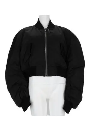 Rick Owens Cropped Zip-up Jacket - Black