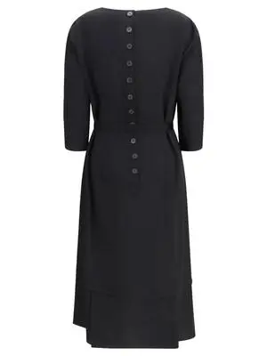 Prada Wool Blend Midi Dress - Black