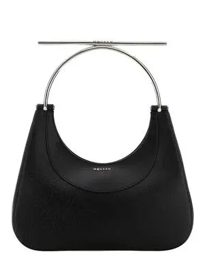 Alexander McQueen Leather Cross-bar Handbag - Black