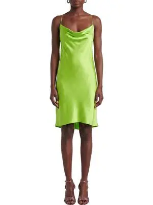 Saint Laurent Silk Mini Dress - Green