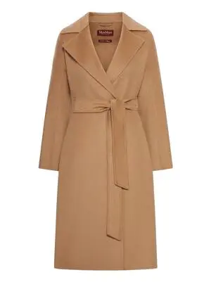 Max Mara MAX MARA STUDIO Cashmere Wrap Coat With Belt Brown