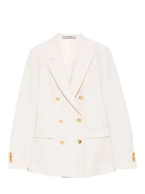 Tagliatore Cotton Blend Double-breasted Jacket - Multicolor