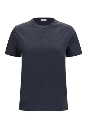 Brunello Cucinelli Brunello Cucinelli Monogram Cotton T-Shirt Gray