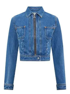 MARINE SERRE Denim Cotton Jacket - Multicolor