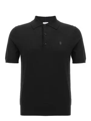 Burberry Wool Polo Shirt - Black