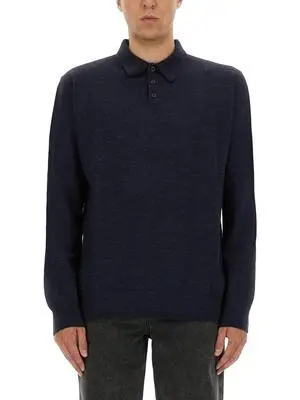 MAISON MARGIELA Wool Polo - Blue