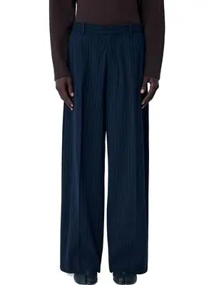 Acne Studios Pinstripe Tailored Pants - Blue