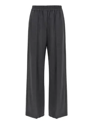 Brunello Cucinelli Wool Palazzo Trousers - Multicolor