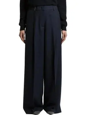 Peserico Wool Wide Leg Pants - Multicolor