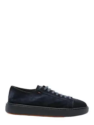 Santoni Suede Low-top Sneakers - Blue