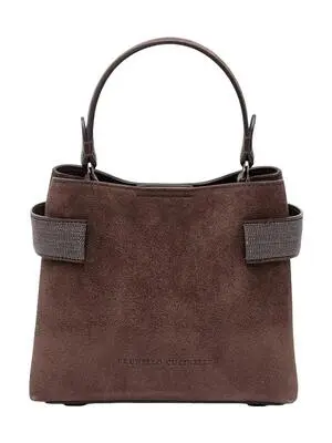 Brunello Cucinelli Small Soft Velour Crossbody Bag - Multicolor