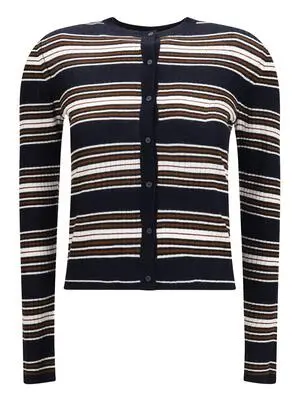 Max Mara Striped Cardigan - Blue