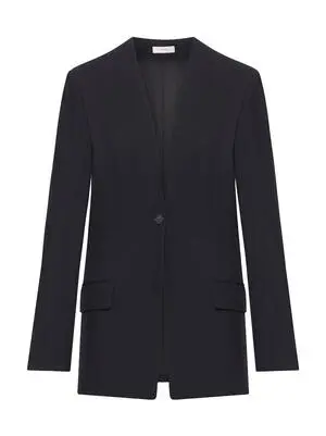 TOTEME Single-breasted Wool Blend Blazer - Black