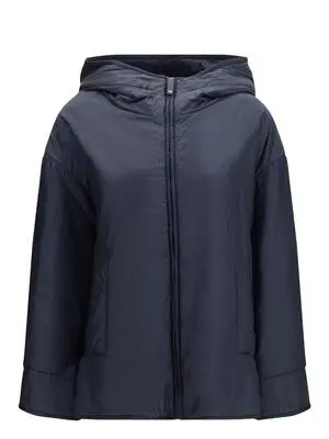 Max Mara Oversized Padded Jacket In Water Repellent Canvas - Blue