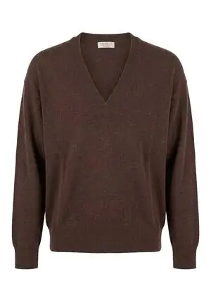 Brunello Cucinelli Cashmere V-neck Sweater - Multicolor