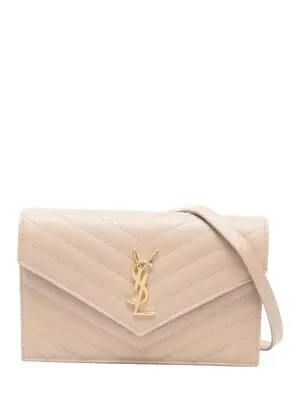 Saint Laurent Saint Laurent Women Envelope Cassandre Leather Wallet On Chain Multicolor
