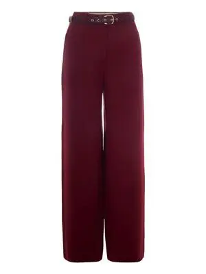 Max Mara Solid Trousers - Brown