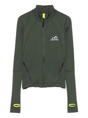 Balenciaga Fitted Zip Fastening Jacket - Green