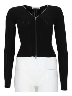Alexander Wang Pointelle Cardigan - Black