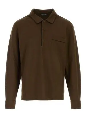 TOM FORD Chocolate Piquet Polo Shirt - Brown