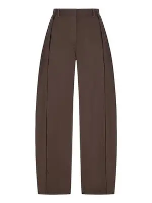 Loewe Lightweight Cotton And Silk Gabardine Trousers - Brown