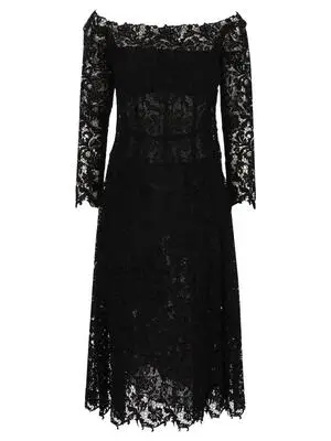 Fendi Floral Lace Midi Dress - Multicolor