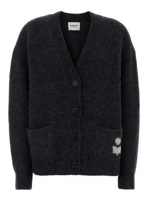 Isabel Marant Étoile Dark Grey Alpaca Blend Eborah Cardigan - Gray