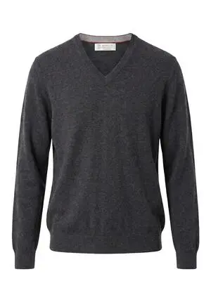 Brunello Cucinelli Cashmere V-neck Sweater - Multicolor