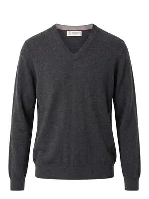 Brunello Cucinelli Cashmere V-neck Sweater - Multicolor