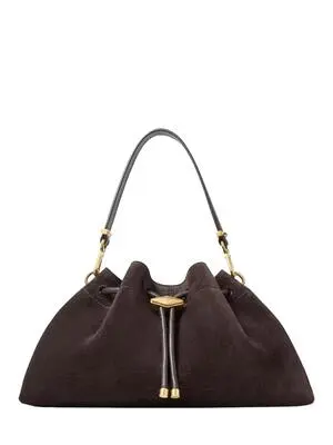 JIMMY CHOO Suede Shoulder Bag - Brown